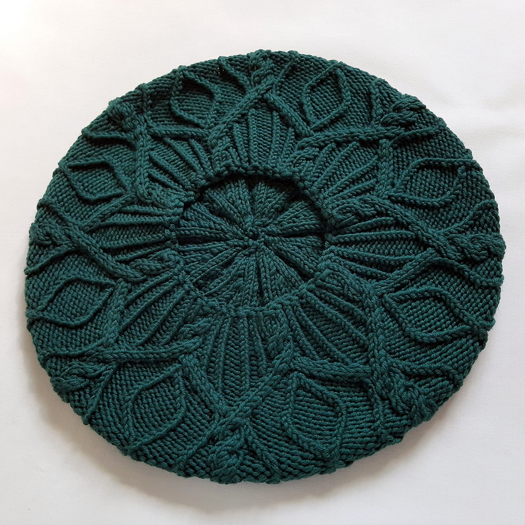 Beret Knitting Pattern for Ladies with Cables Arans Stitches - Inspire ...