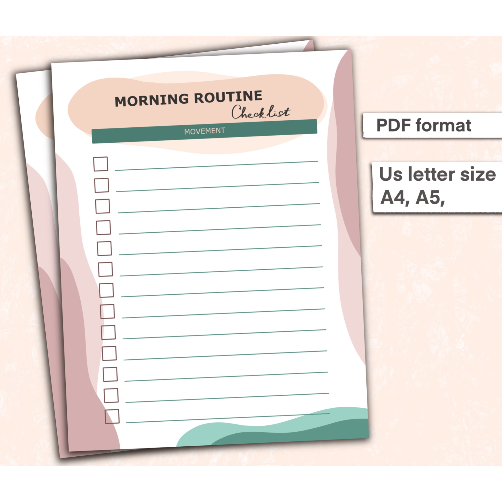 Morning Routine Printable, Printable Checklist, Daily Checkl | Inspire ...