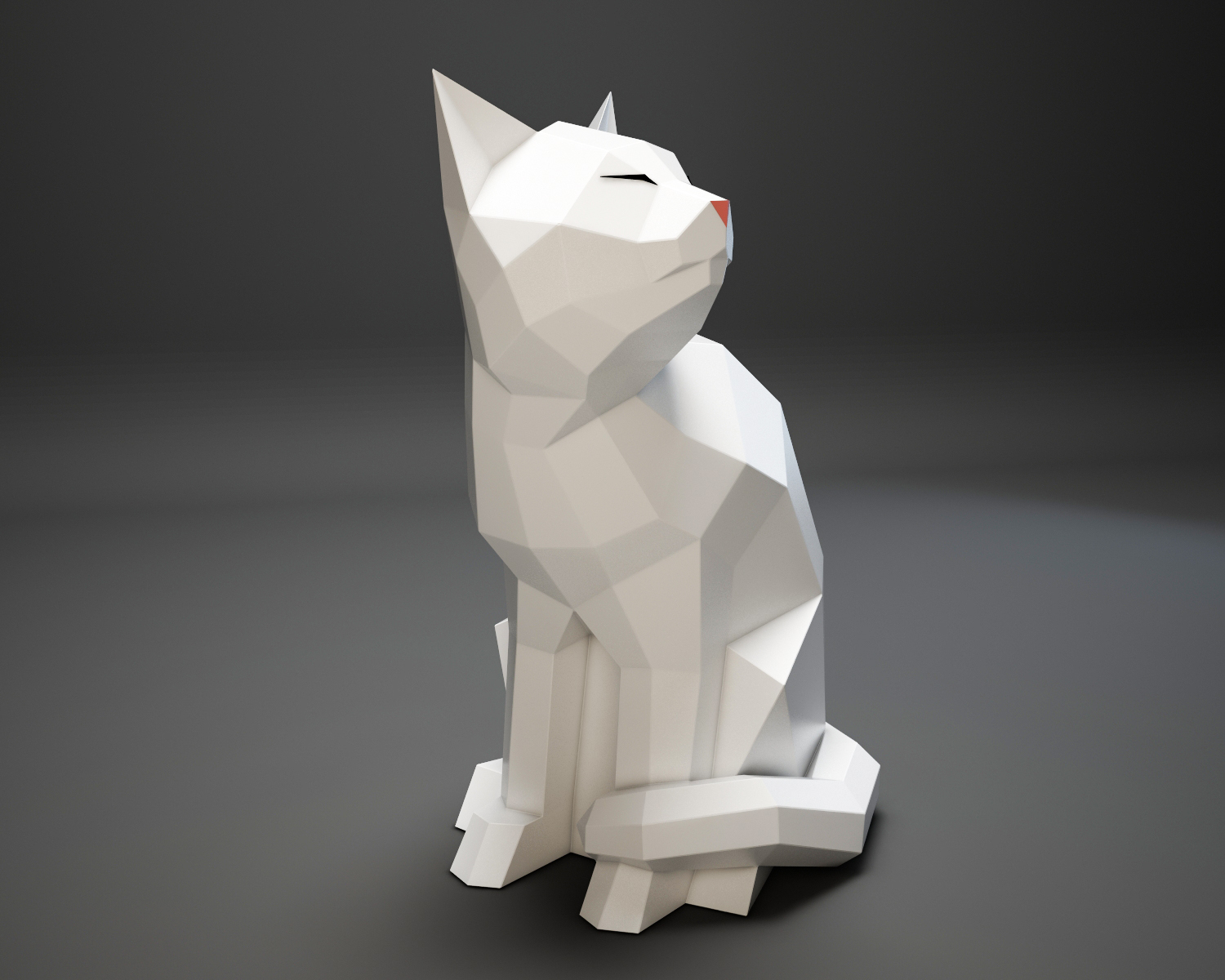 Papercraft Cat, paper craft 3D model, kitten PDF template, c - Inspire ...
