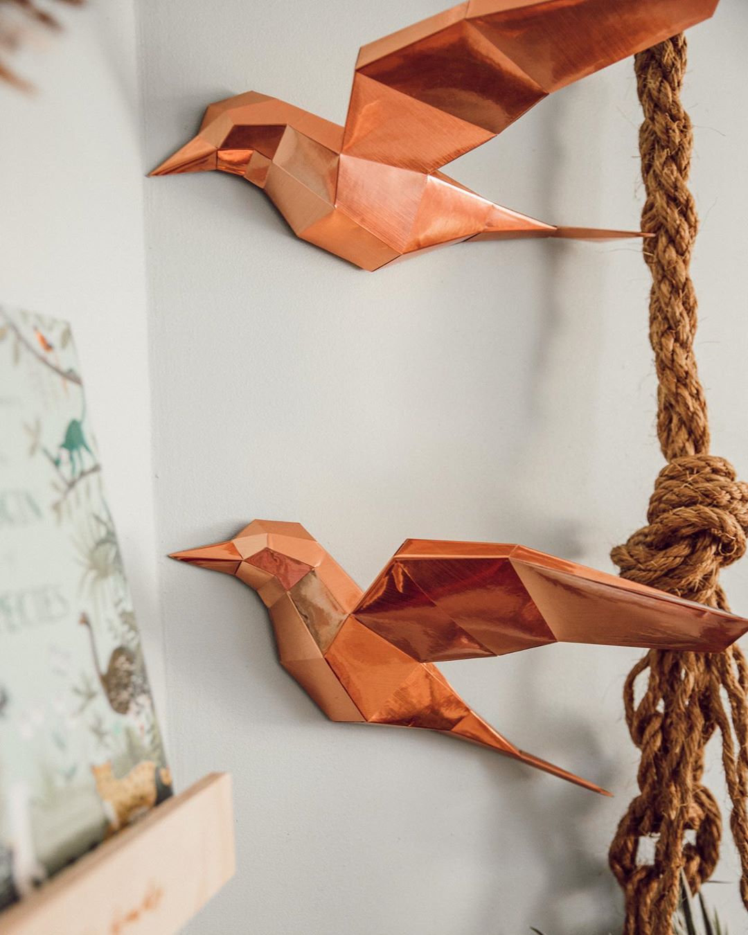 3D Papercraft Birds on wall, DIY paper model sculpture, orig - Inspire ...