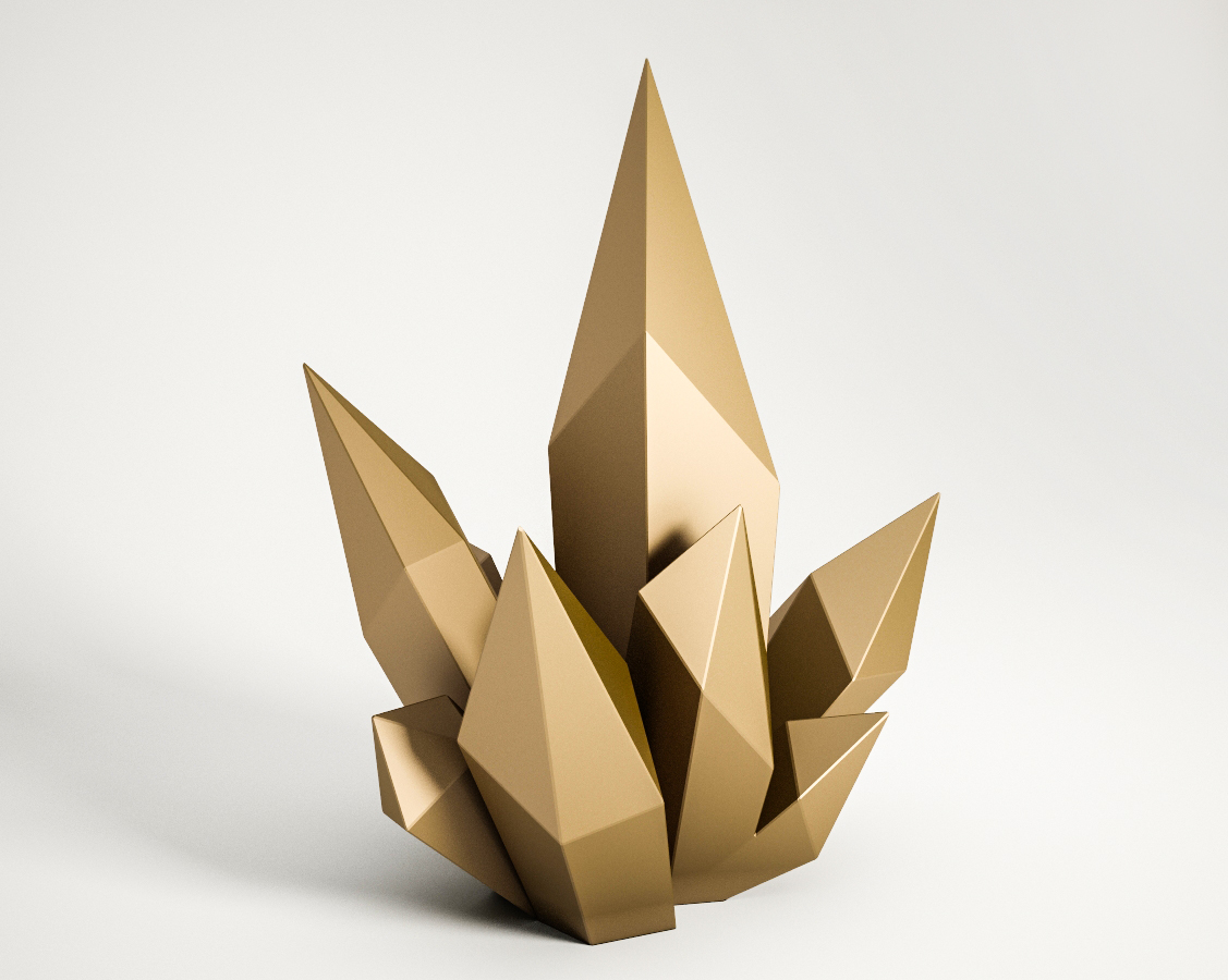 DIY Paper craft Crystal, 3D papercraft model, PDF template, - Inspire ...