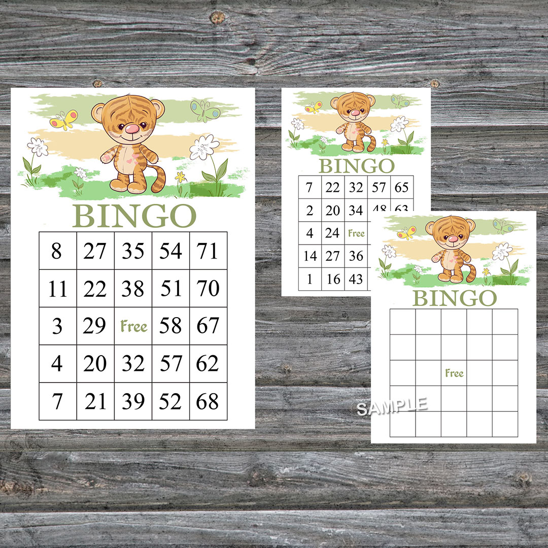 Tiger bingo cards,Cute Tiger bingo game,Tiger printable bing | Inspire ...