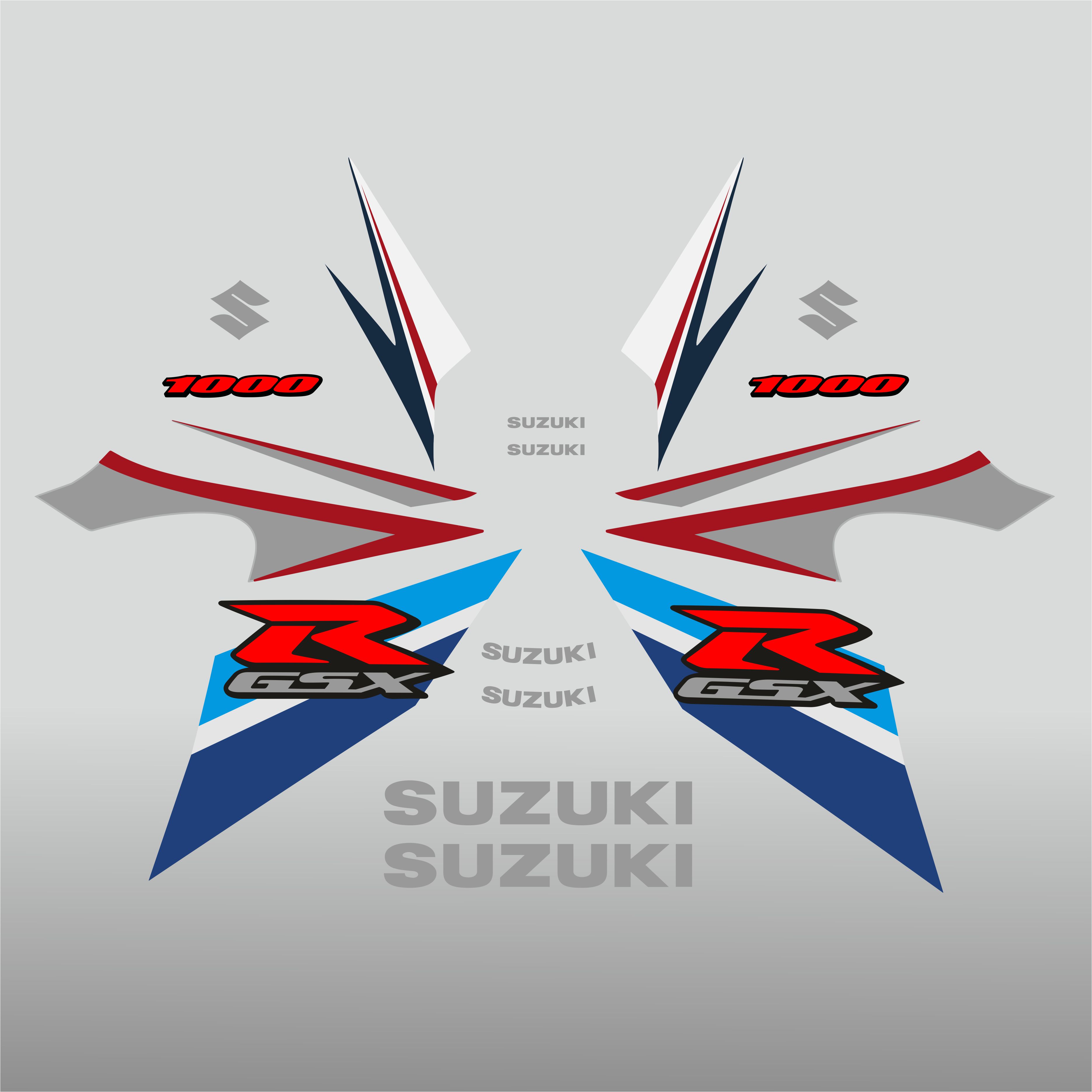 Graphic vinyl decals for Suzuki GSX-R 1000 motorcycle 2007-2 - Inspire ...