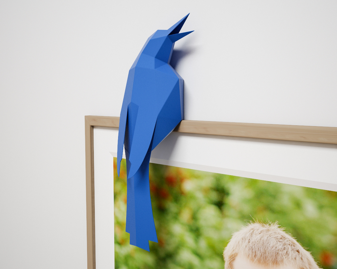 DIY Bird for a frame, papercraft bird, animal paper craft 3D - Inspire ...