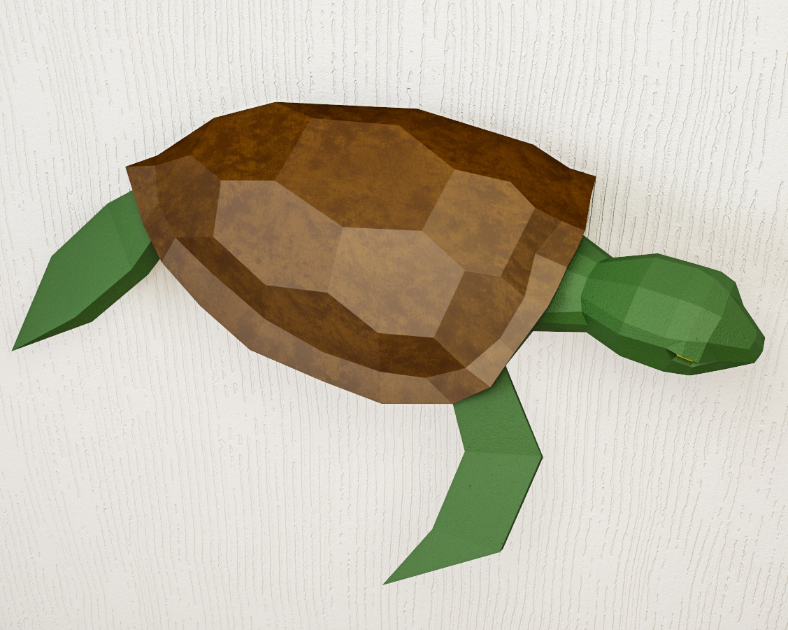 Papercraft Turtle, DIY 3D origami home decor, Paper craft te - Inspire ...