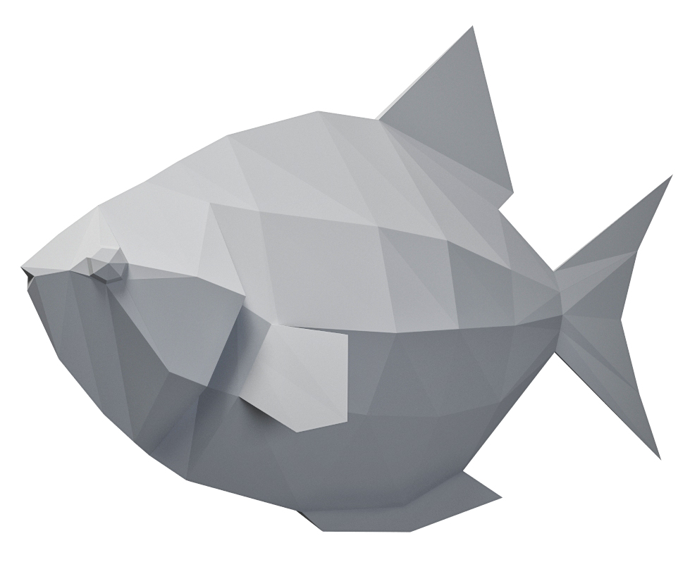 Papercraft Fish, pattern PDF template, 3d paper craft, paper - Inspire ...