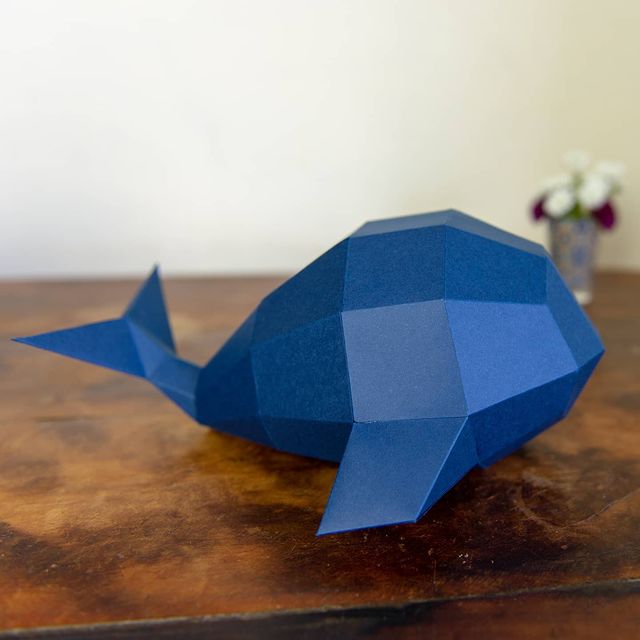 Easy papercraft template, simple whale model, DIY paper craf - Inspire ...