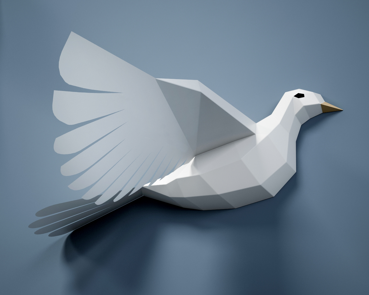 Papercraft Pigeons, 3D Paper model Dove, birds polygonal DIY - Inspire ...