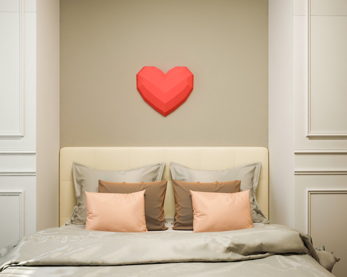 Papercraft Heart XXL, Easy paper craft template, Big DIY 3D - Inspire ...