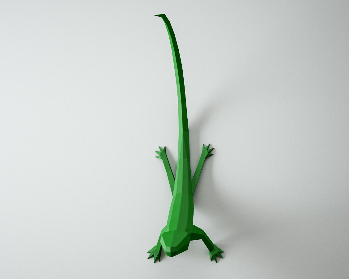 Papercraft Lizard, 3D paper craft lacertian, papercraft PDF - Inspire ...