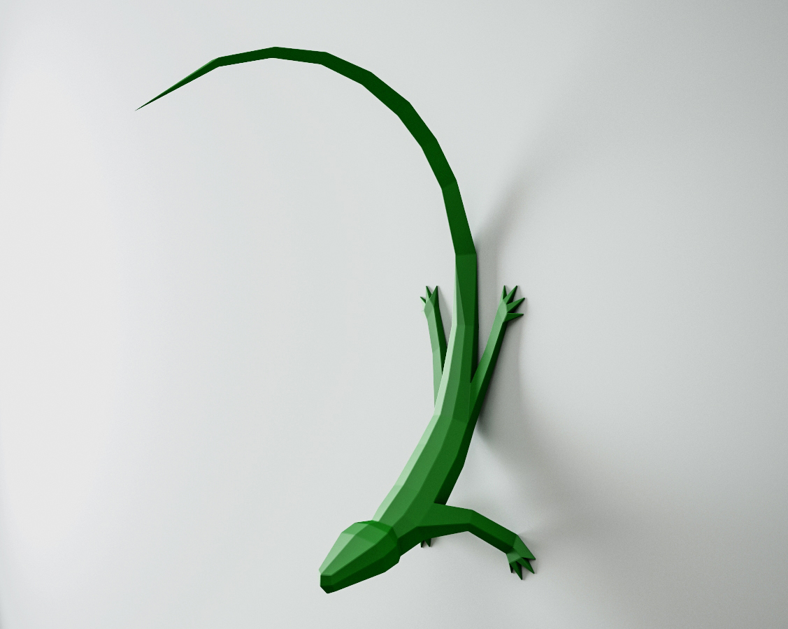 Papercraft Lizard, 3D paper craft lacertian, papercraft PDF | Inspire ...