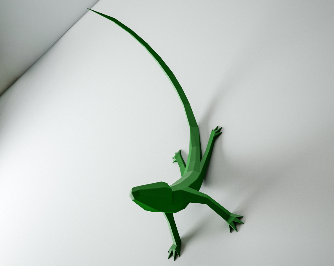 Papercraft Lizard, 3D paper craft lacertian, papercraft PDF - Inspire ...