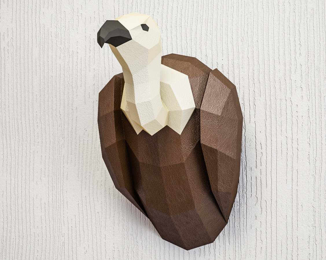 Paper model Vulture 3D, Griffin, Condor, Eagle animal trophy | Inspire ...