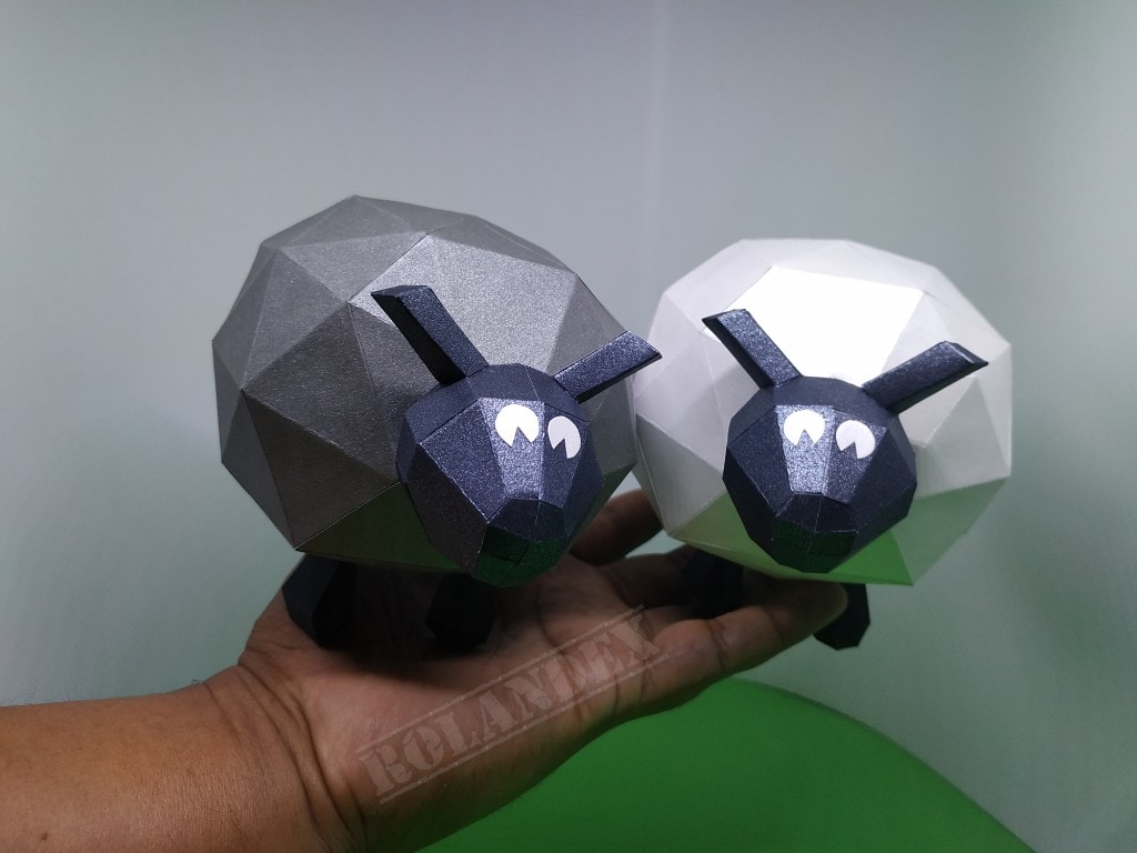 Papercraft Sheep, Paper Model lamb, 3D low poly sculpture Ra - Inspire ...