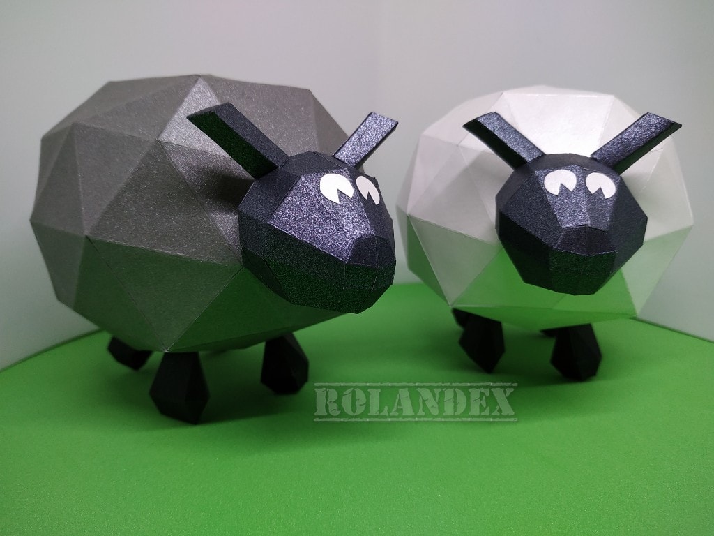 Papercraft Sheep, Paper Model lamb, 3D low poly sculpture Ra - Inspire ...