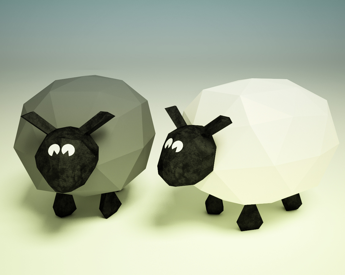 Papercraft Sheep, Paper Model lamb, 3D low poly sculpture Ra - Inspire ...