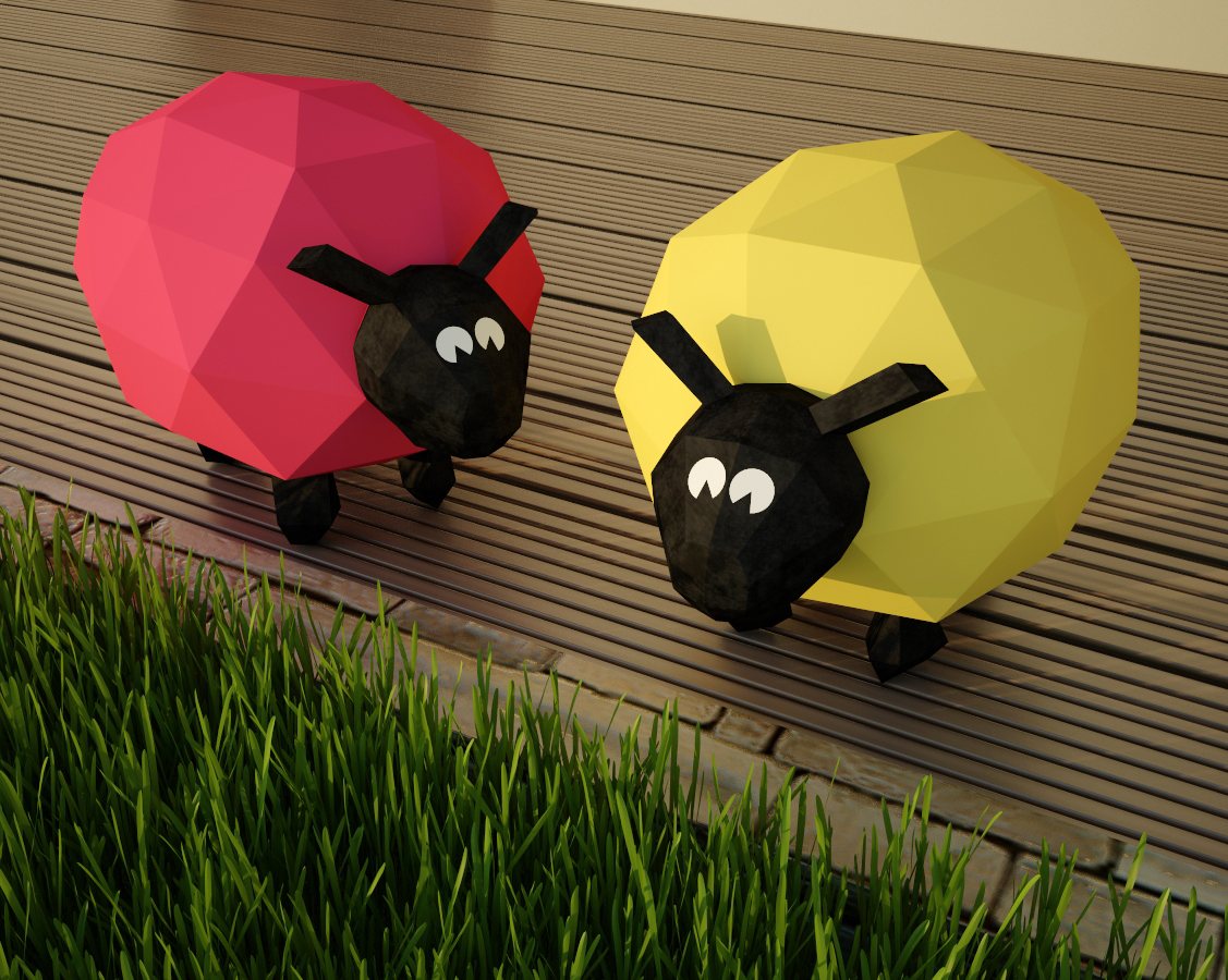 Papercraft Sheep, Paper Model lamb, 3D low poly sculpture Ra - Inspire ...