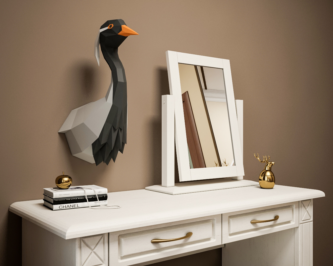 Papercraft crane Demoiselle, 3D paper craft model, printable - Inspire ...