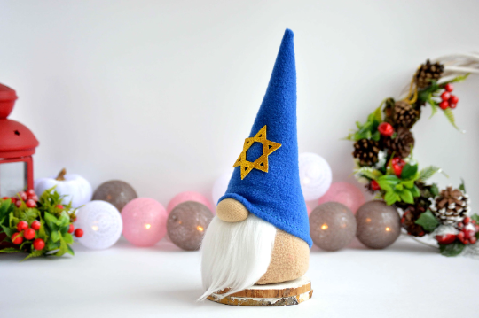 Jewish Gnome - Hanukkah Gnome Star of David Gnome - Inspire Uplift