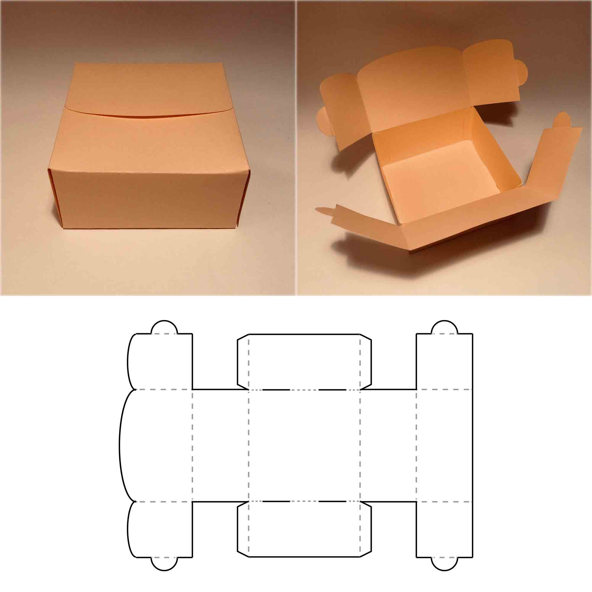 Box with handle template, square box, cube box, favor box, g | Inspire ...