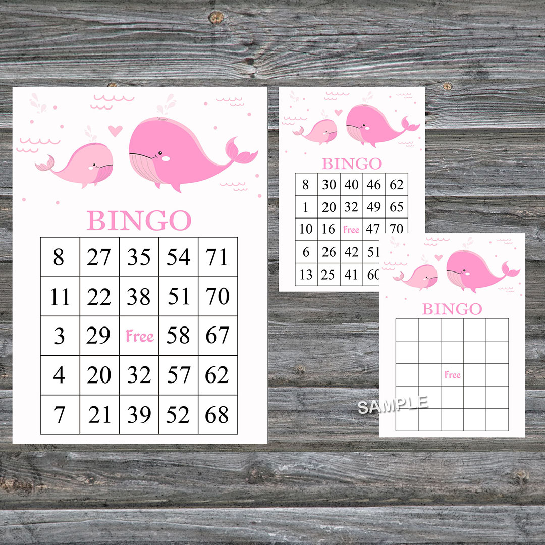 Pink bingo cards,Whale bingo game,Whale printable bingo card | Inspire ...