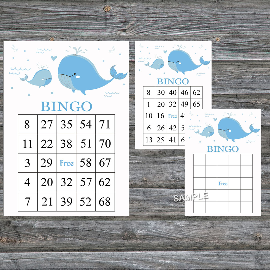 Blue bingo cards,Whale bingo game,Whale printable bingo card | Inspire ...