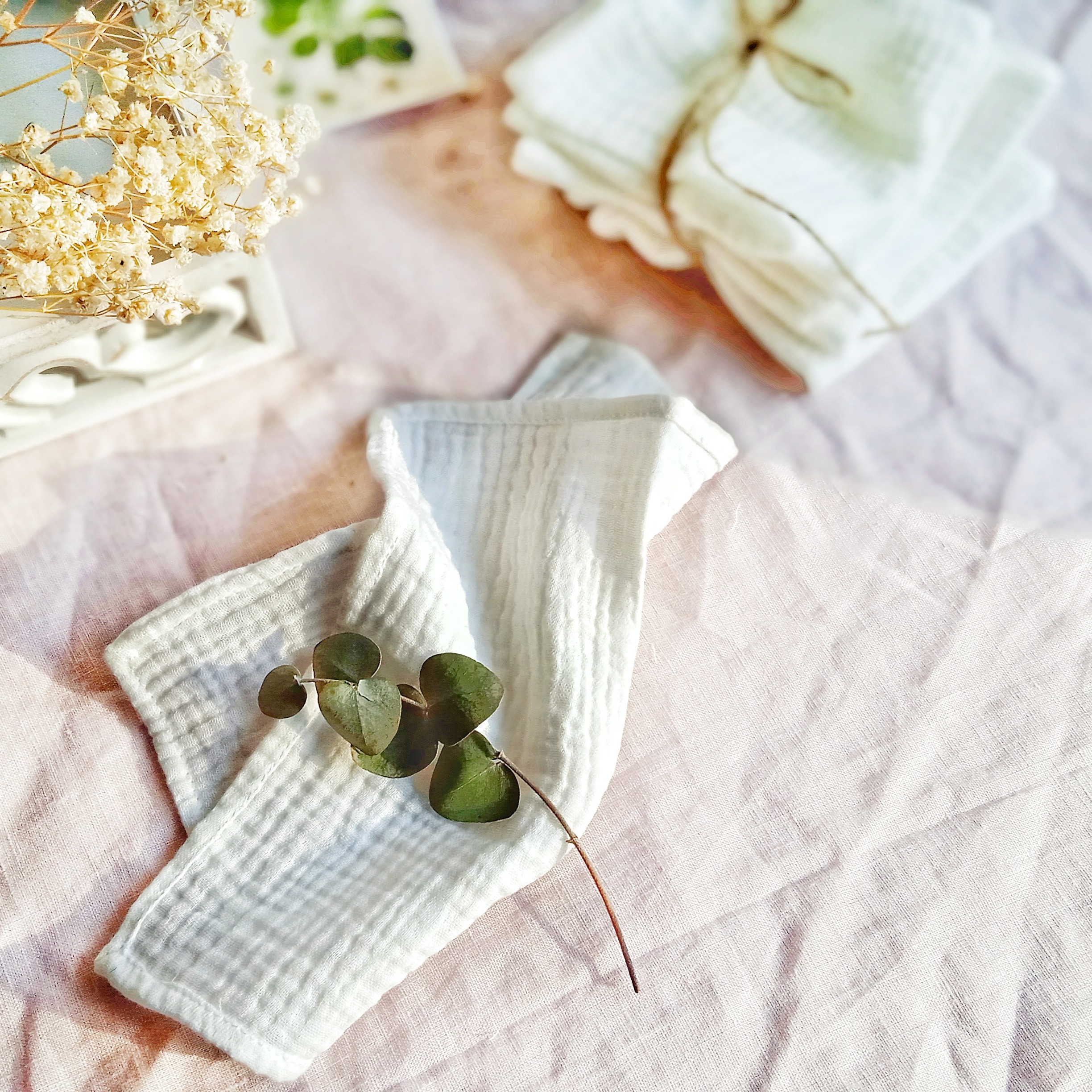 Personalized handkerchiefs set, Lavender tones Muslin handke - Inspire ...