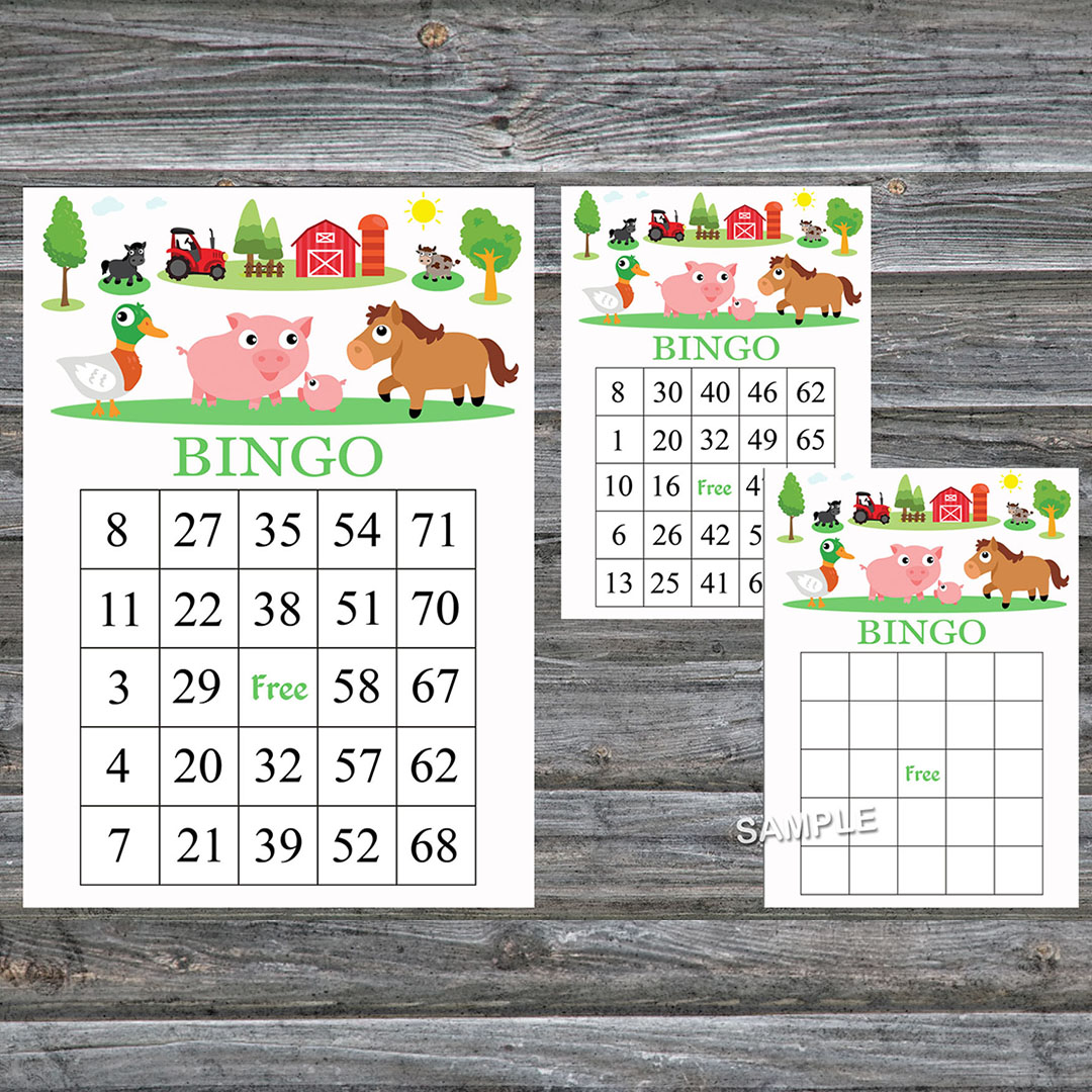 Barnyard bingo cards,Farm animals bingo game,Farm animals pr - Inspire ...