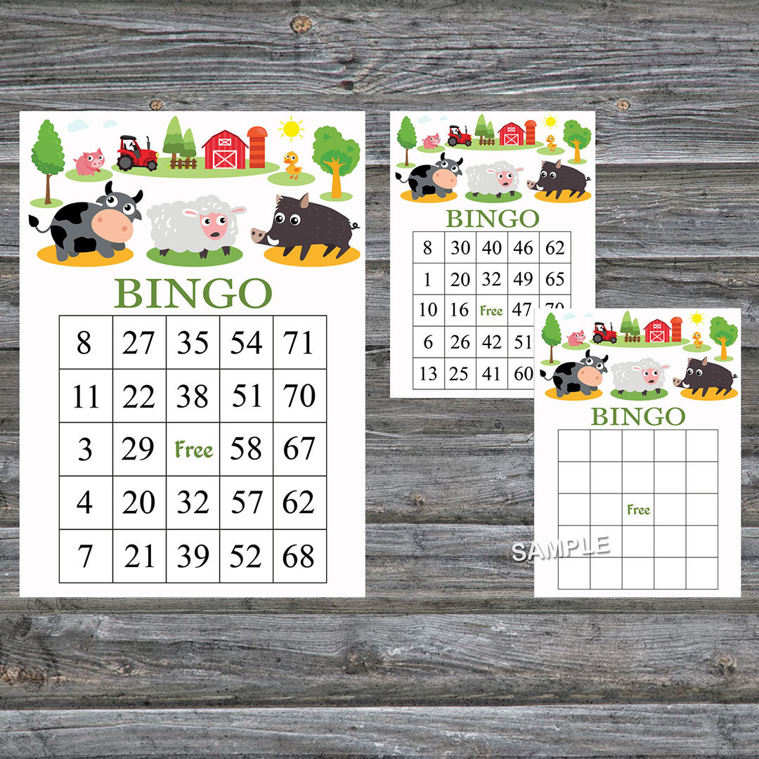 Barnyard bingo cards,Farm animals bingo game,Barnyard printa | Inspire ...