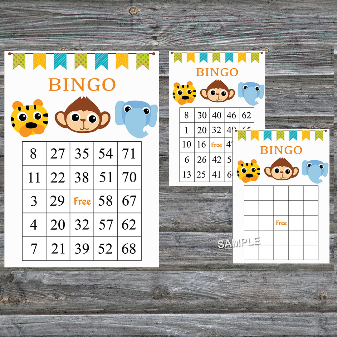 Jungle animals bingo cards,Jungle animals bingo game,Jungle | Inspire ...