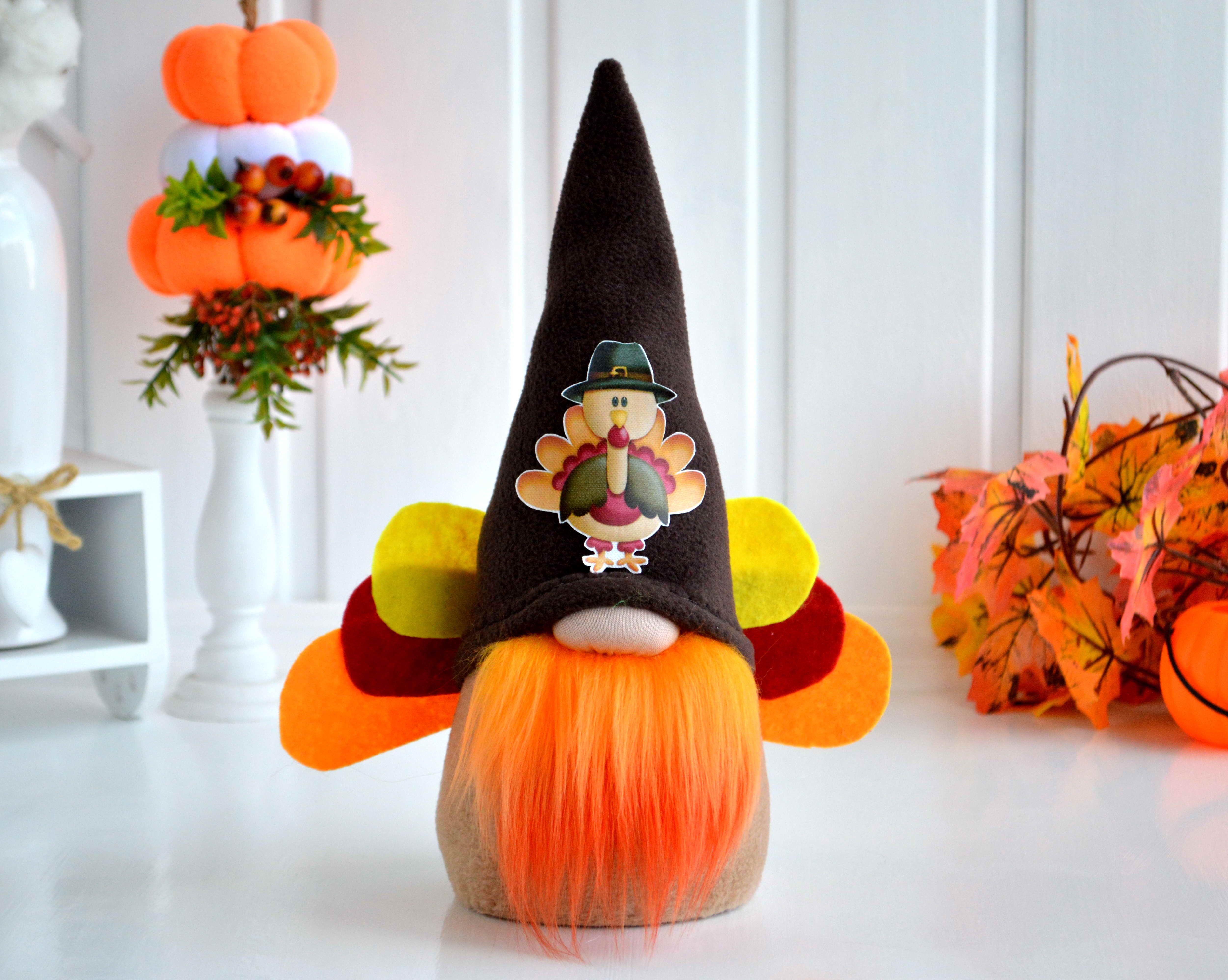Turkey Gnome Thanksgiving decor - Inspire Uplift