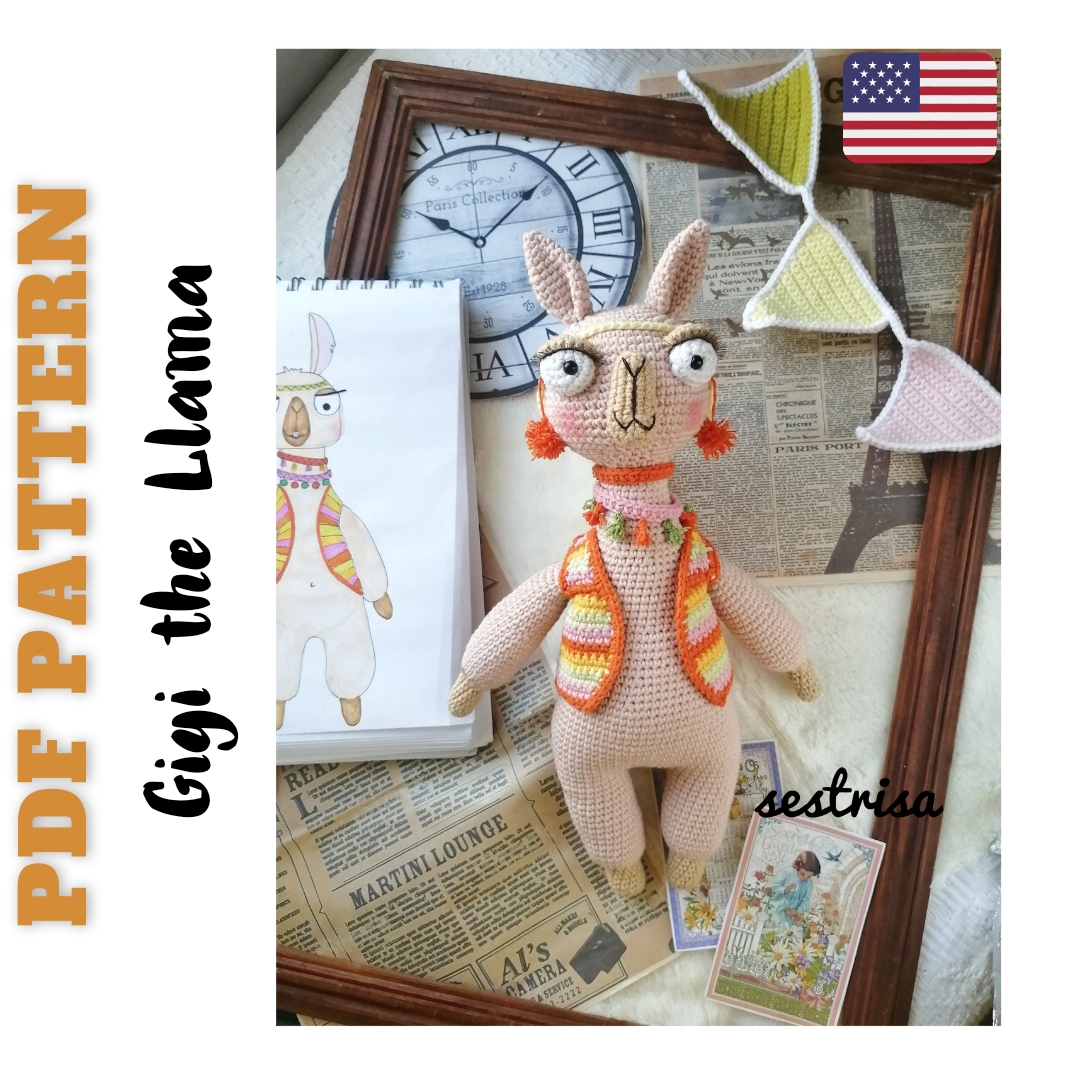 Llama crochet toy pdf pattern, Llama crochet tutorial l | Inspire Uplift