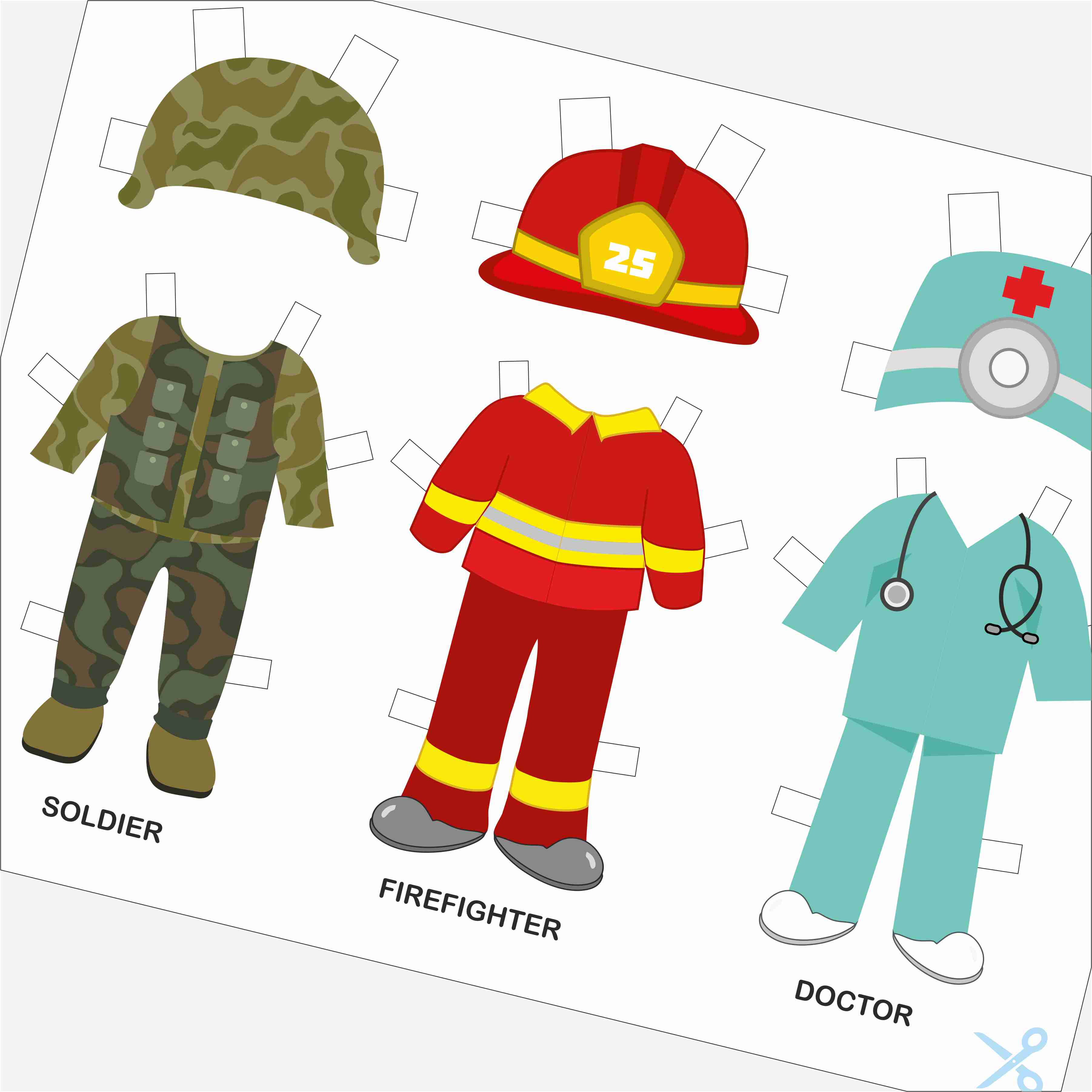 Community Helpers . Occupation Printable. Paper Dolls. COLOR - Inspire ...