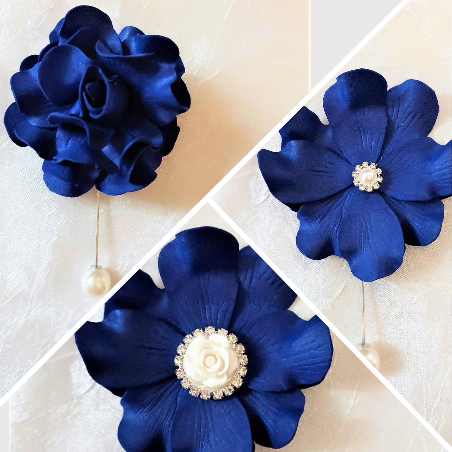 Royal blue lapel pin, Fiance boutonniere, Royal blue weddin - Inspire ...