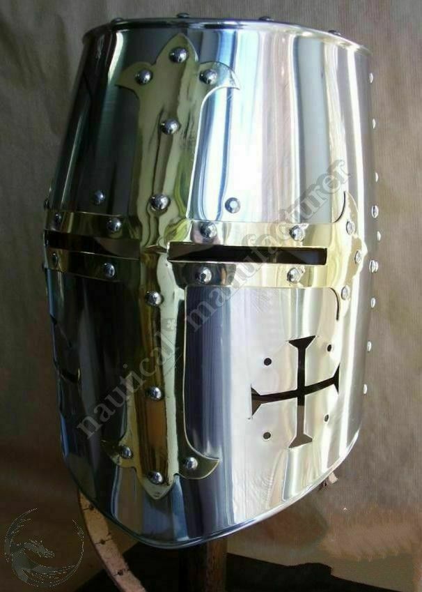 helmet HAND MADE Medieval Crusader Helmet Templar Knight Hel | Inspire ...