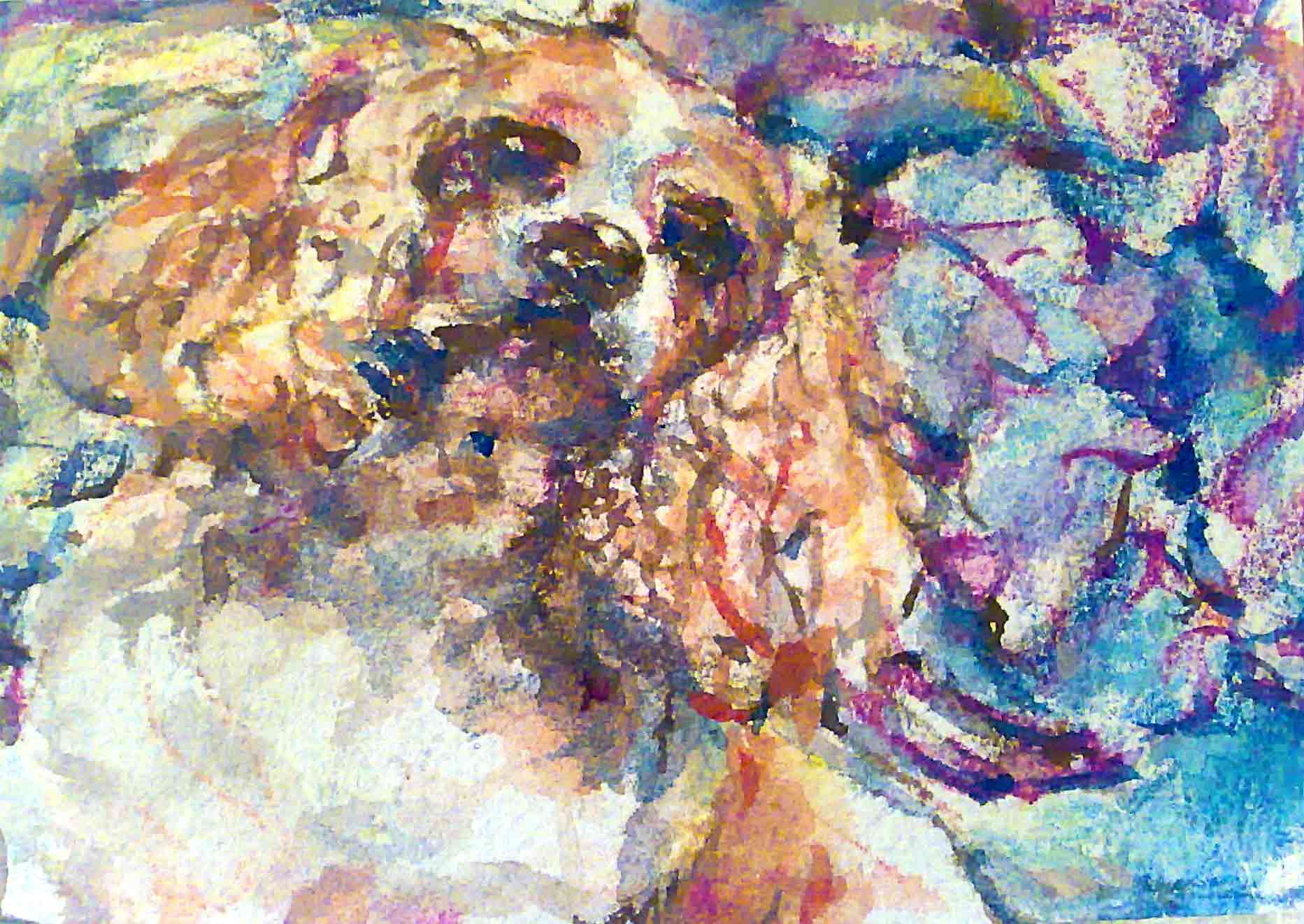 Original art aceo, dog puppy animals painting,with love and - Inspire ...