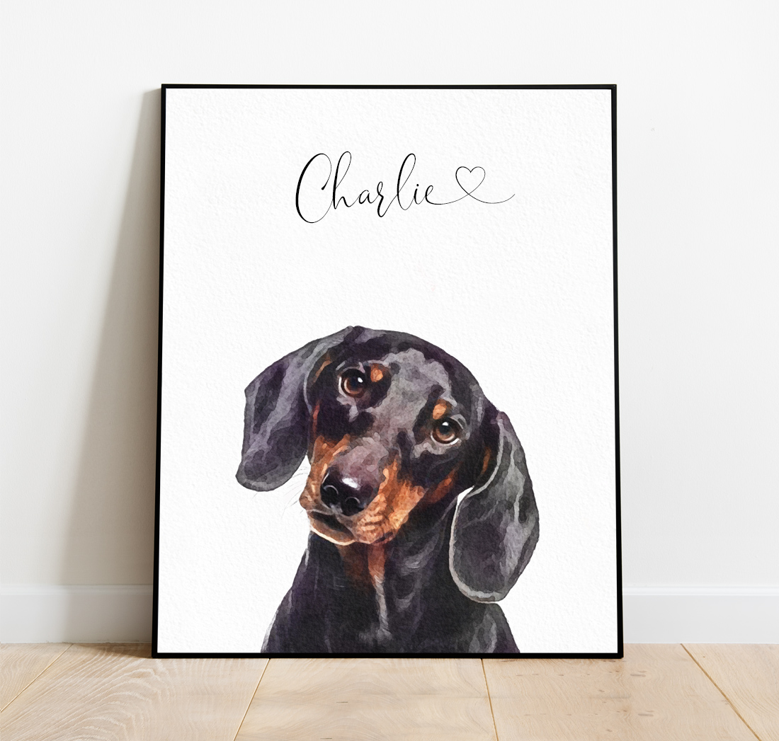 Custom dog portrait Custom pet portrait Personalized gift Cu - Inspire ...