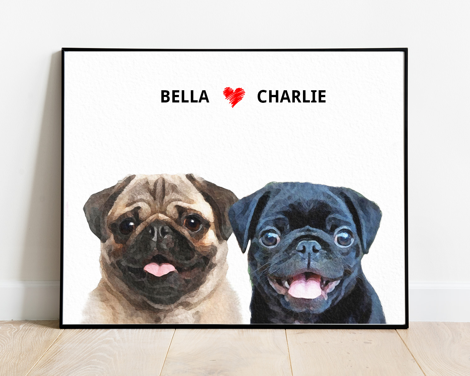 Custom dog portrait Custom pet portrait Personalized gift Cu - Inspire ...
