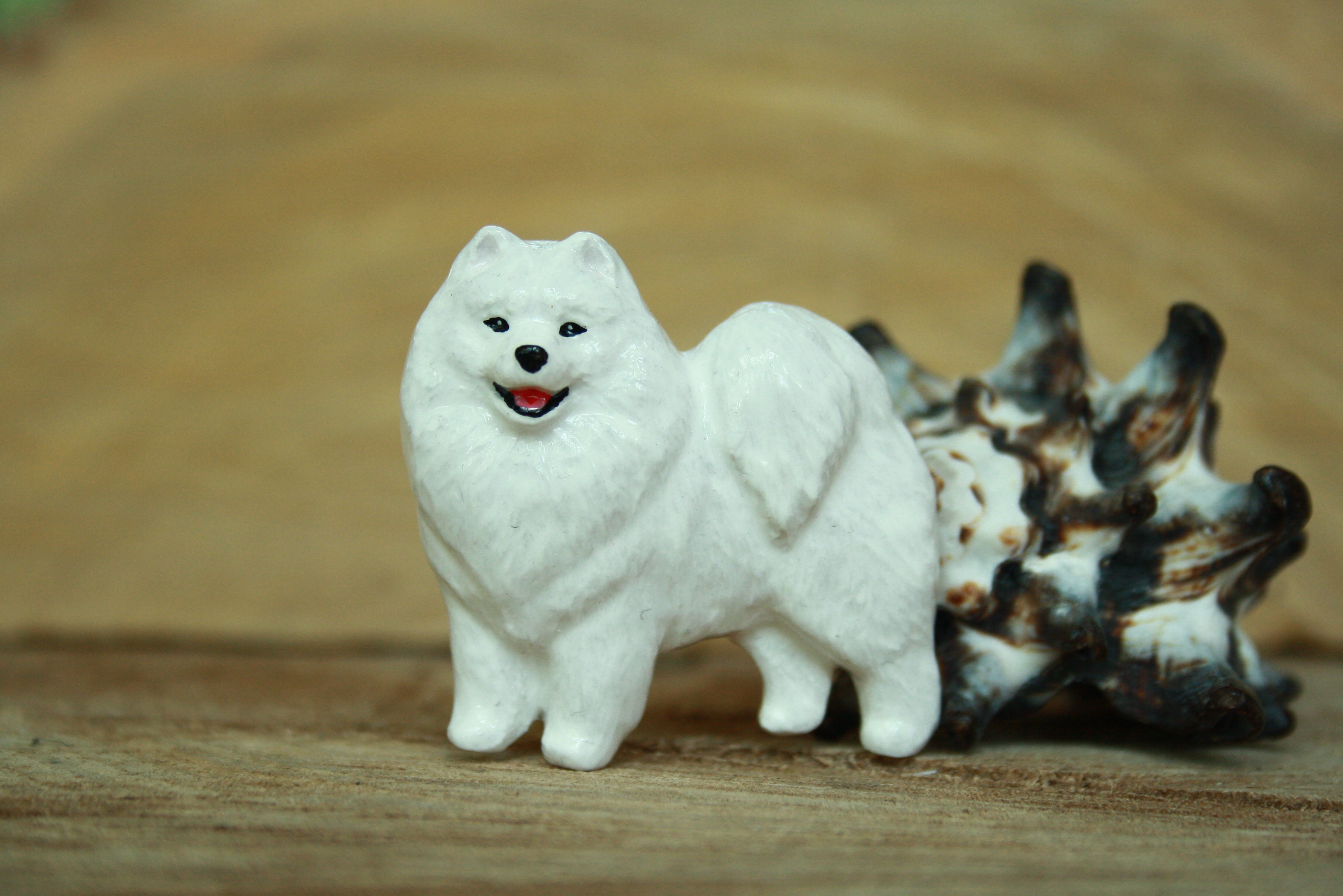 Brooch Samoyed figurine - brooch or dog show ring clip/numbe | Inspire ...