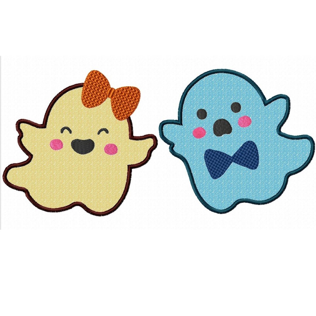 Ghost Applique machine embroidery design DIGITAL 5 sizes - Inspire Uplift