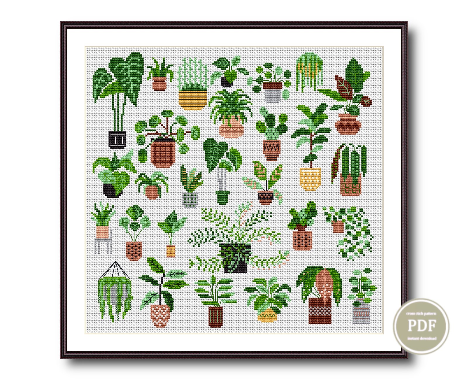 Cross Stitch Pattern Plants Set 21 - Inspire Uplift