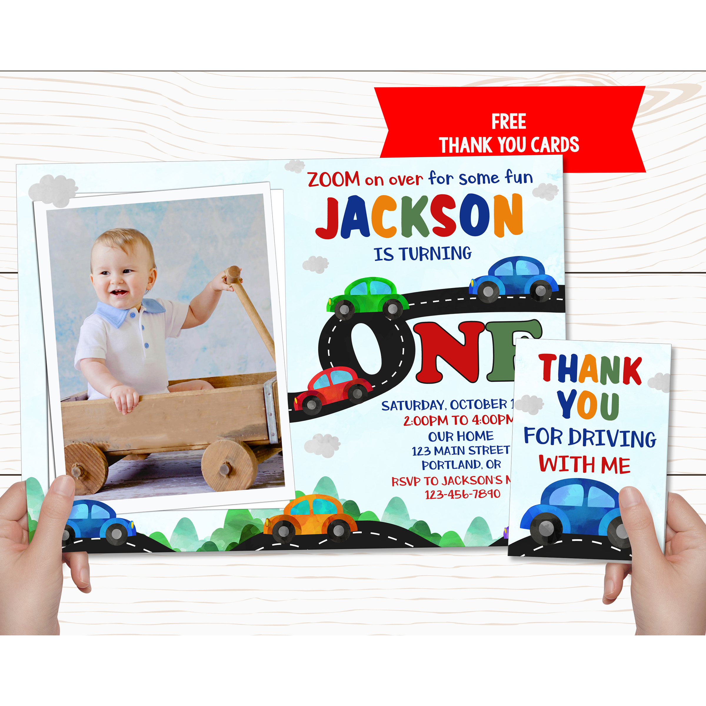 Photo Cars birthday invitation Cars invitation 1st birthday - Inspire ...