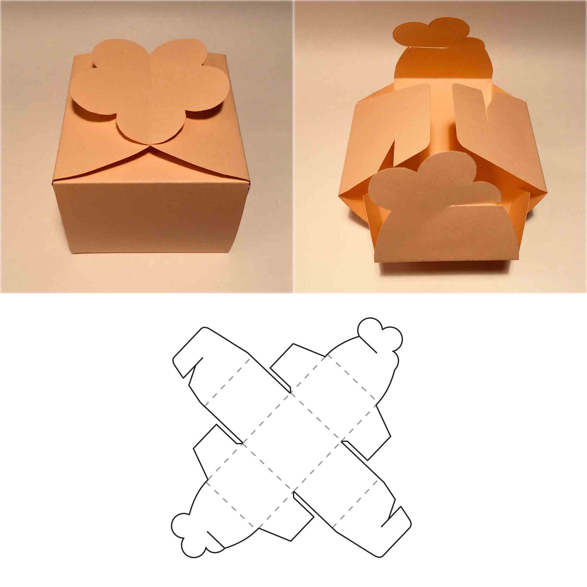 Box with handle template, square box, cube box, favor box, g - Inspire ...