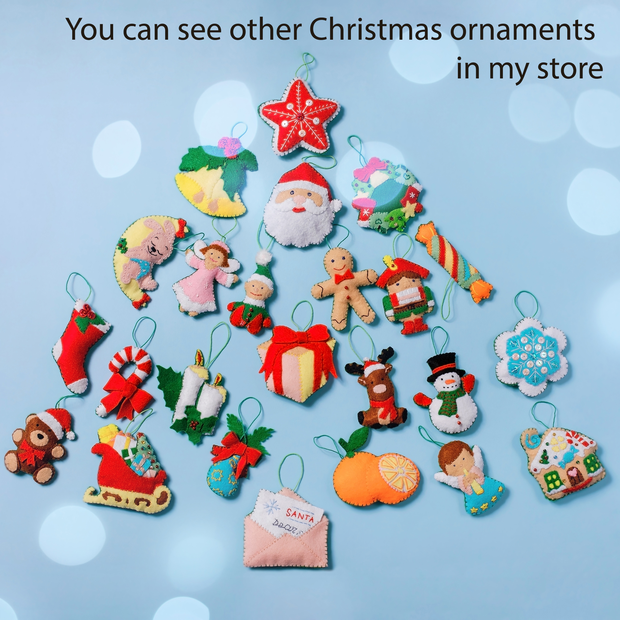 Christmas ornament, Letter to Santa, decoration for Felt Adv - Inspire ...