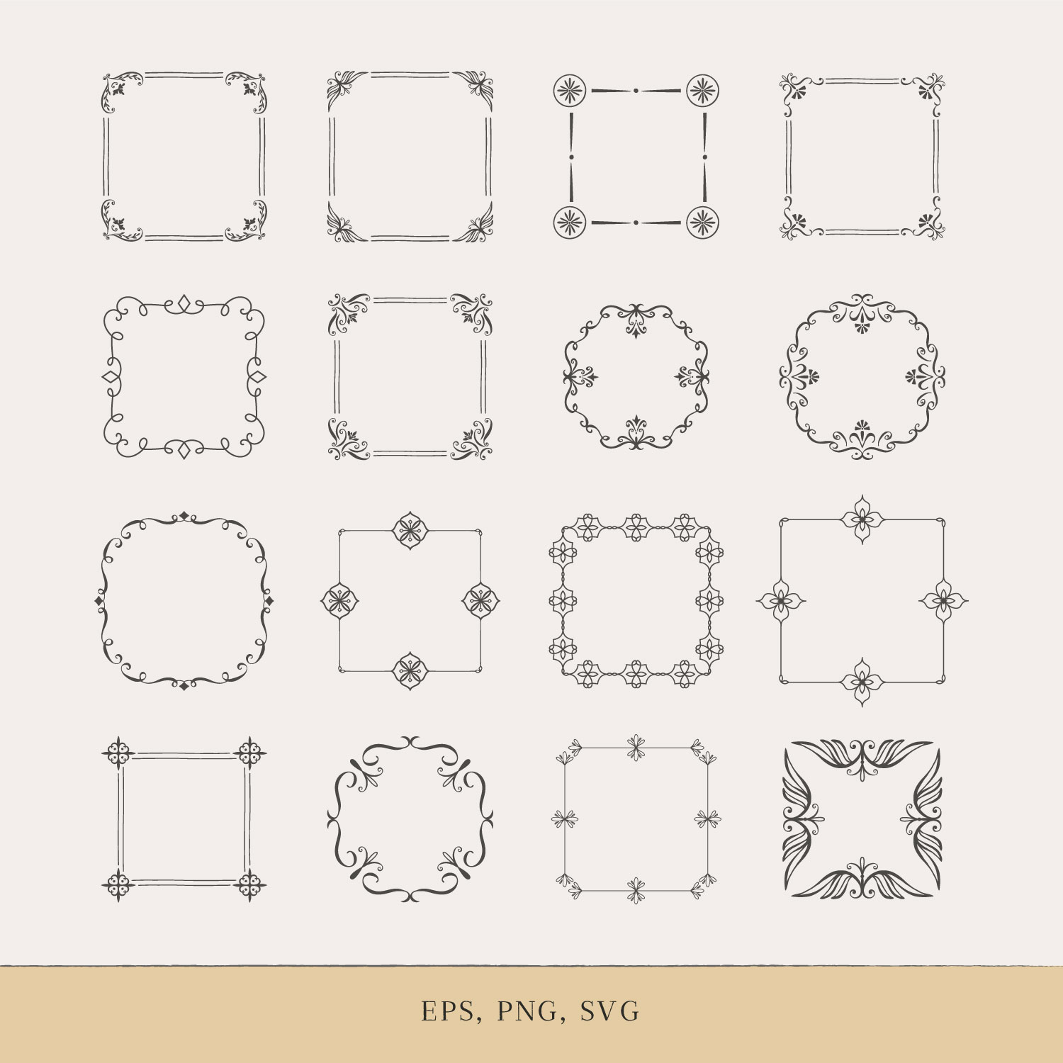Set of 100 frames & borders. Eps, Png, Svg. - Inspire Uplift