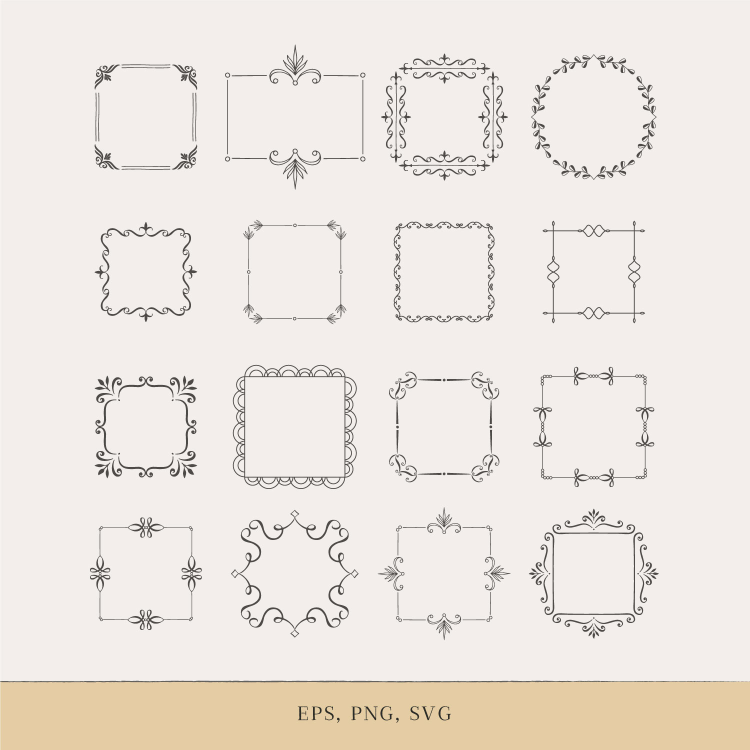 Set of 100 frames & borders. Eps, Png, Svg. - Inspire Uplift