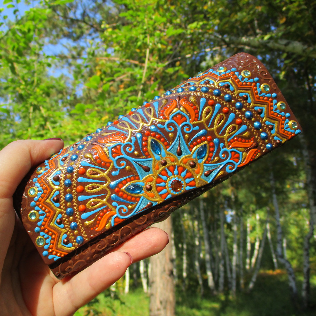 Painted glasses case women, Blue glasses holder, Eyeglass ca - Inspire ...