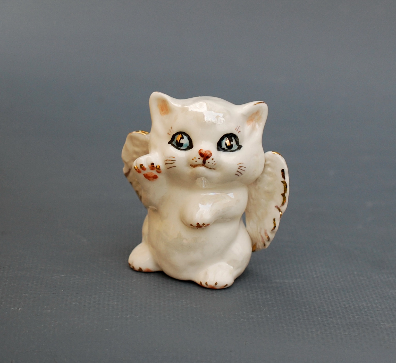 Kitten statuette Cat Angel Porcelain figurine Winged kitten | Inspire ...