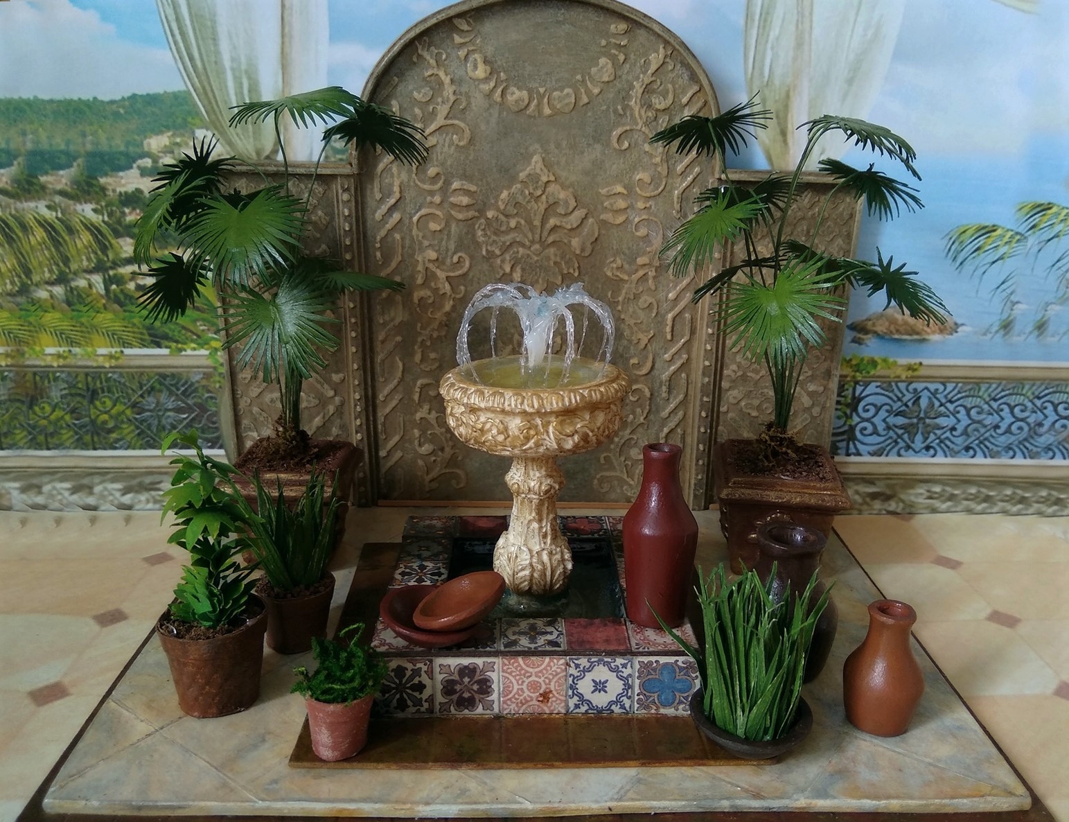 Miniroombox with fountain. Fountain for the collection of do - Inspire ...