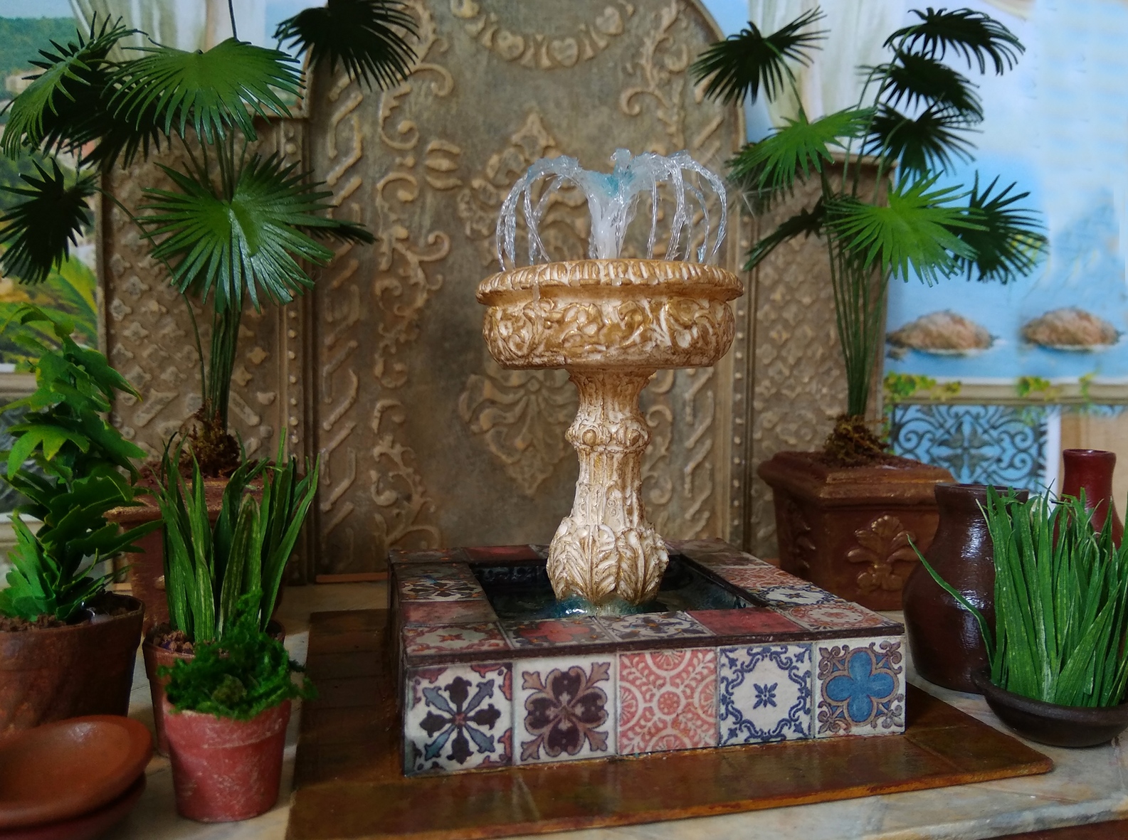 Miniroombox with fountain. Fountain for the collection of do - Inspire ...